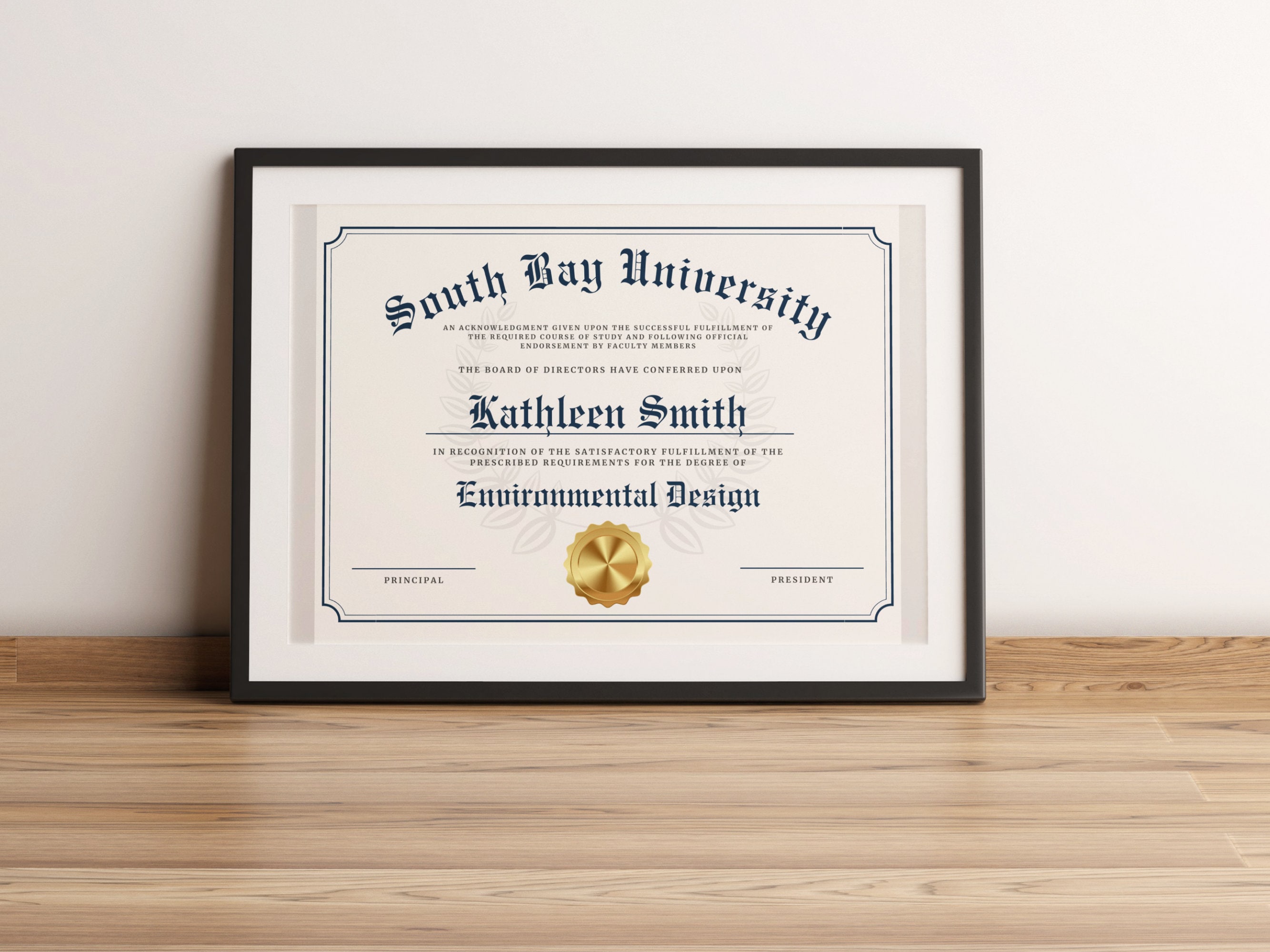 Homeschool Diploma With Gold Seal, Printable Home School High School ...