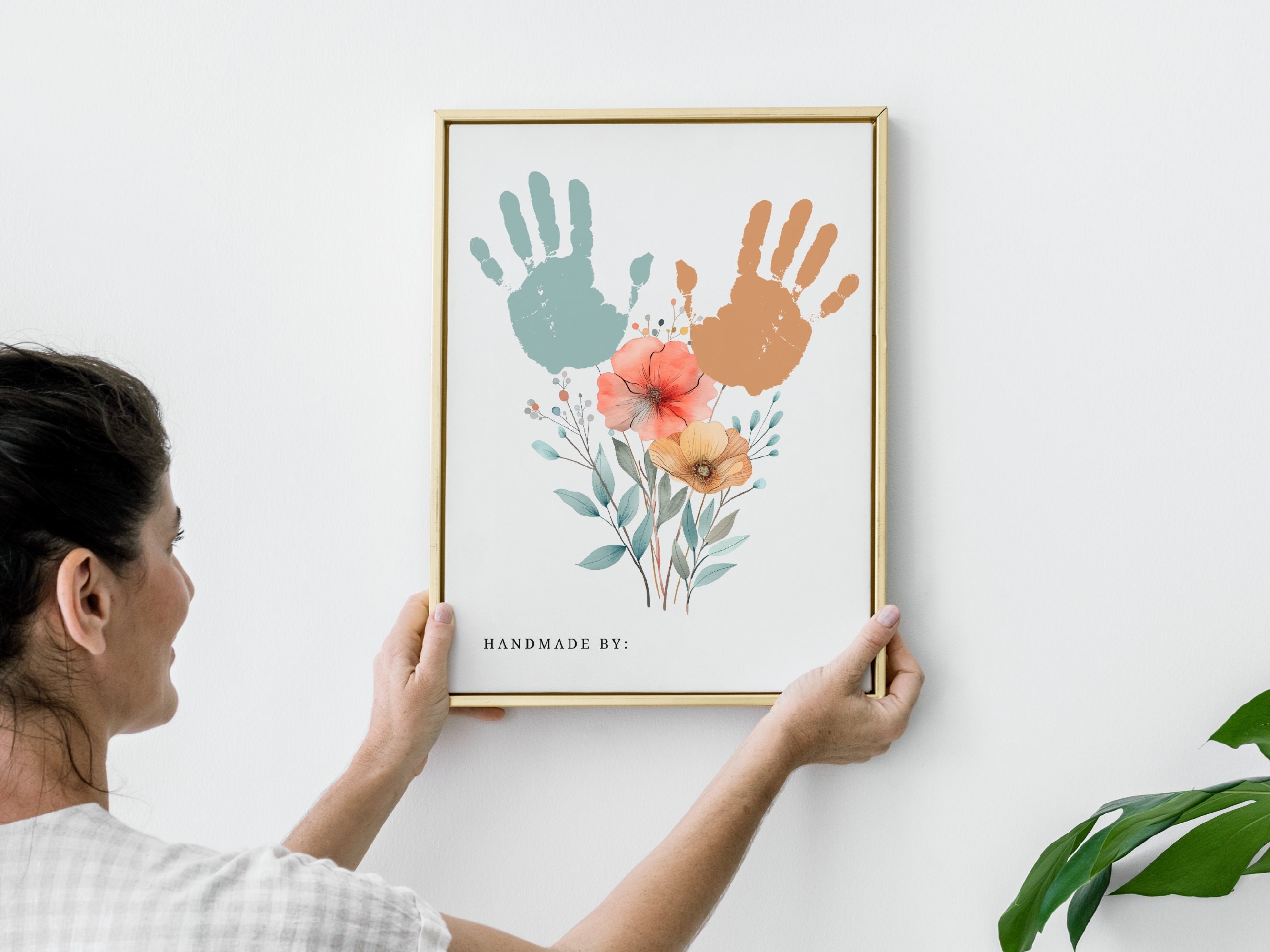 Mother's Day Craft Handprint Art Birthday Activity Floral Bouquet ...