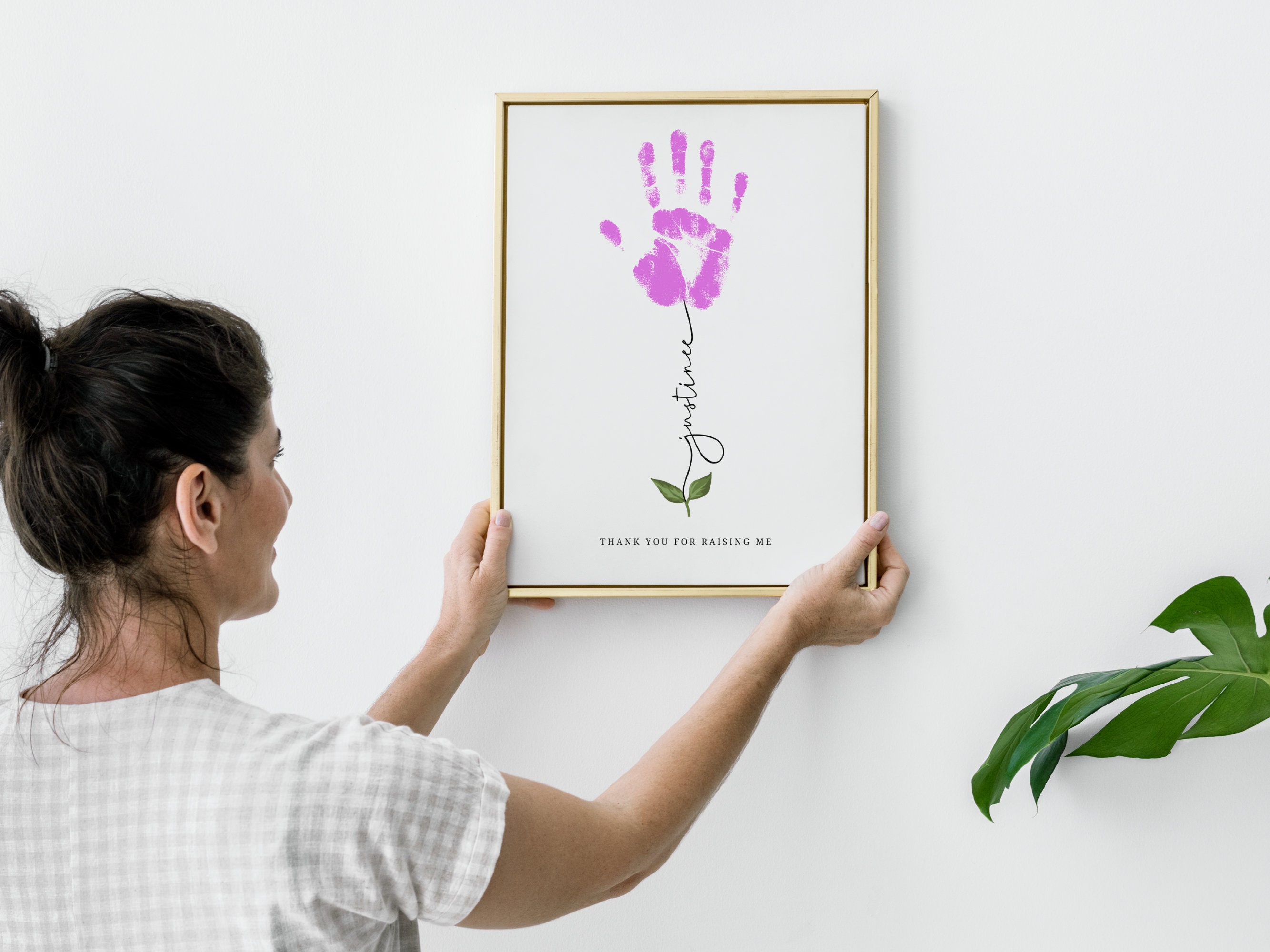 Mother's Day Craft Handprint Art Birthday Activity Floral Bouquet ...