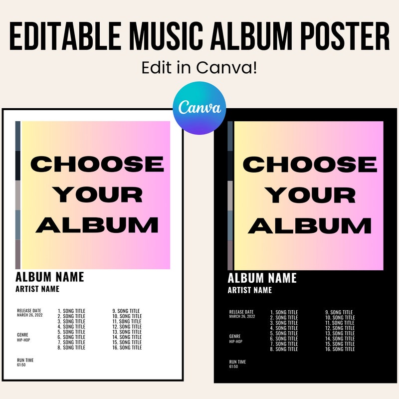 Album Cover Posters - Etsy