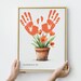 Flower Handprint Craft Art, Printable | Mothers Day, for Mom or Grandma ...