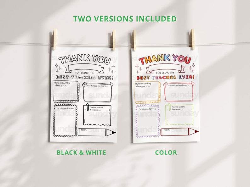 Teacher Appreciation Printable Teacher Appreciation Week Gift Thank You ...