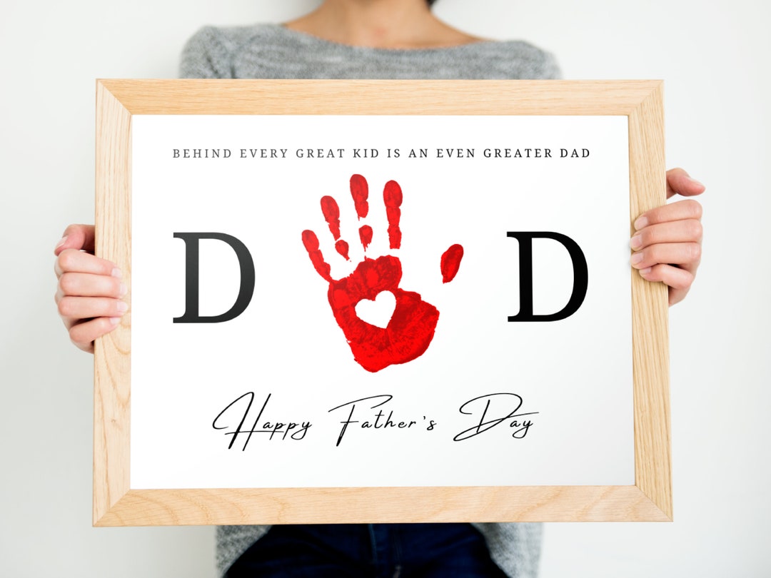 Father's Day Handprint Printable, DIY Craft Gift for Dad, Gift for Dad ...