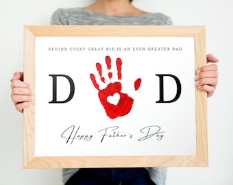 Father's Day Handprint Printable, Set of 3 Kids, DIY Craft Gift, Gift ...