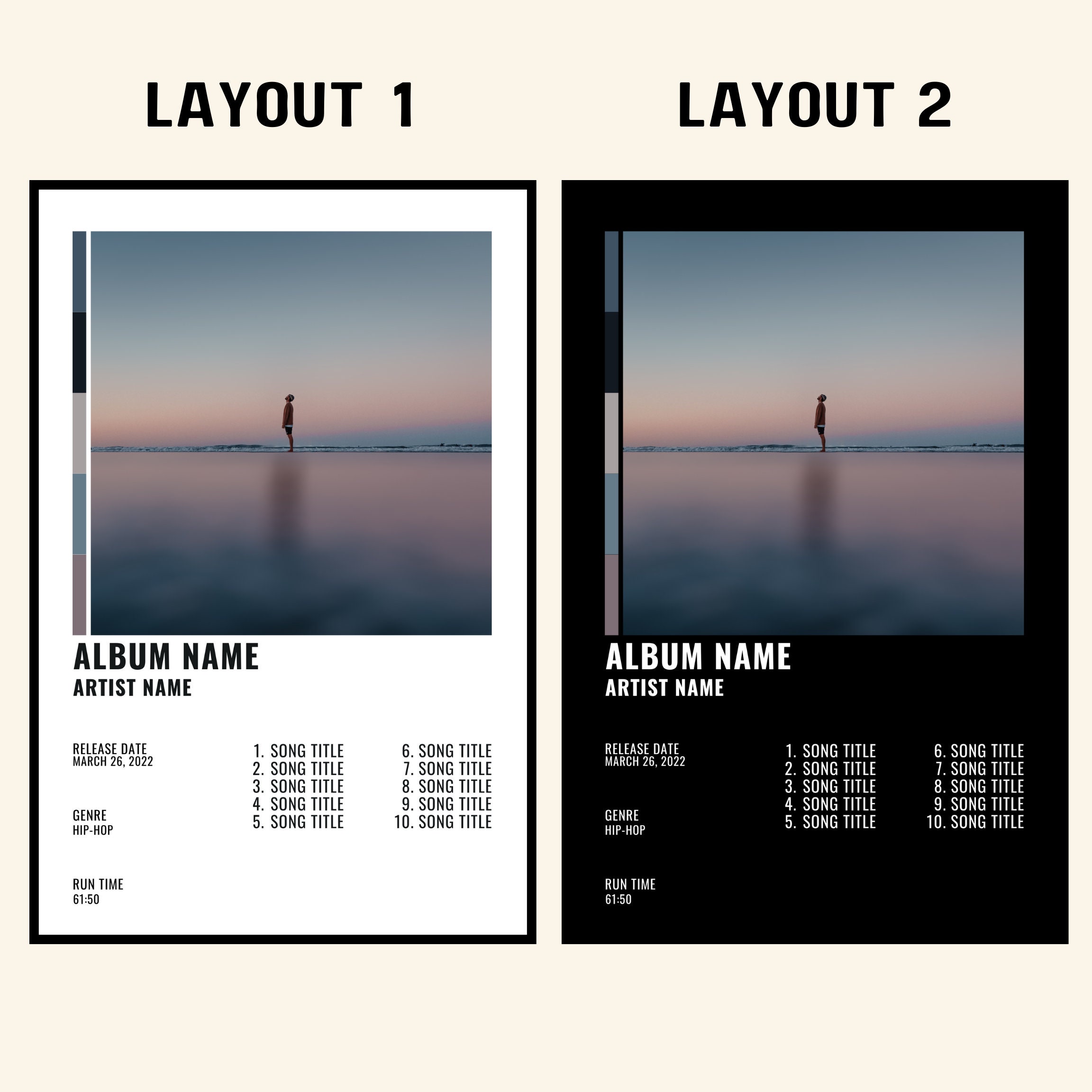 Custom Music Album Poster Set of 3, Choose Your Own Album Poster ...