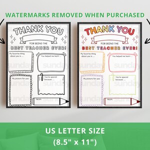 Teacher Appreciation Printable Teacher Appreciation Week Gift Thank You ...