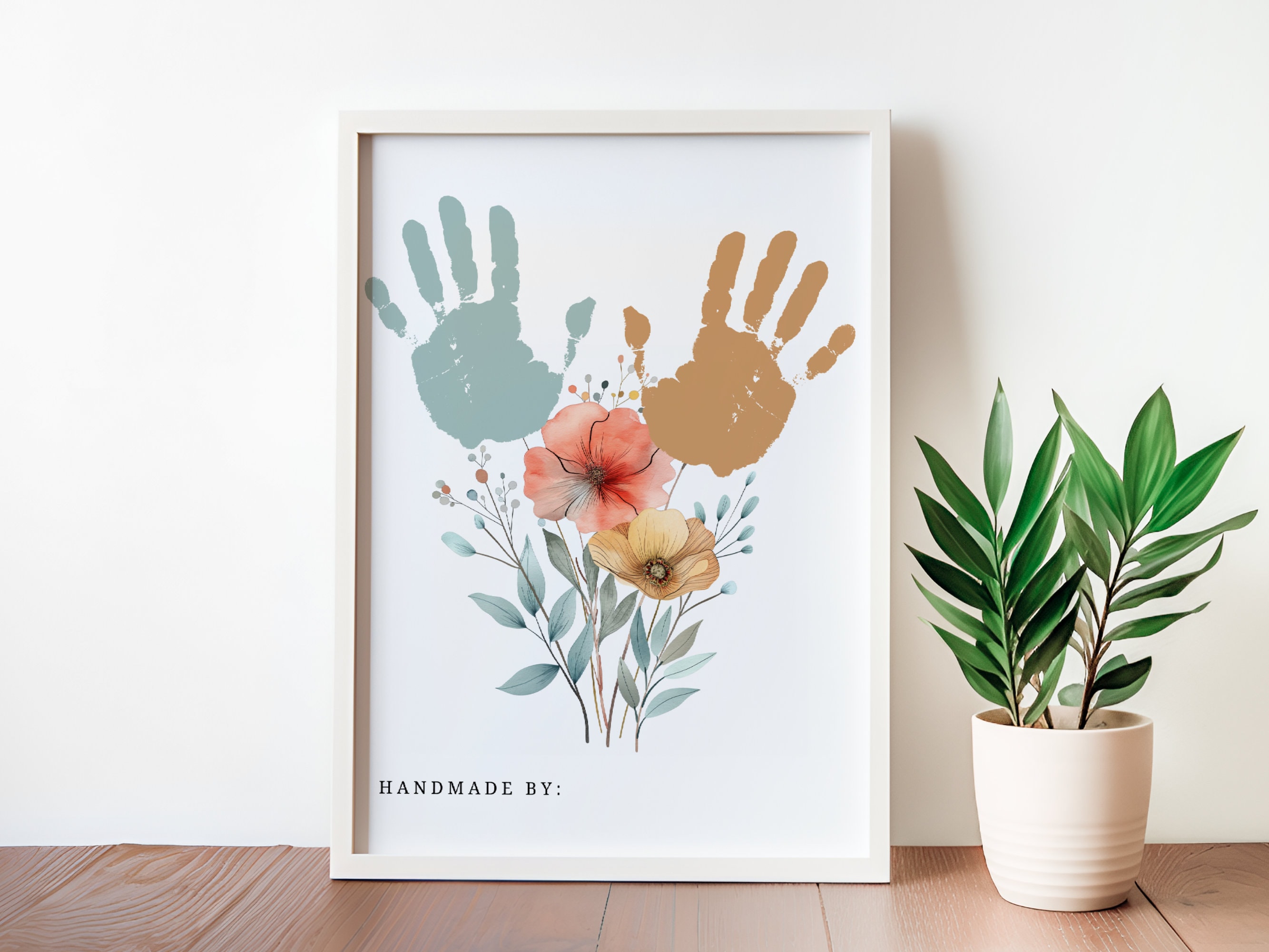 Mother's Day Craft Handprint Art Birthday Activity Floral Bouquet ...
