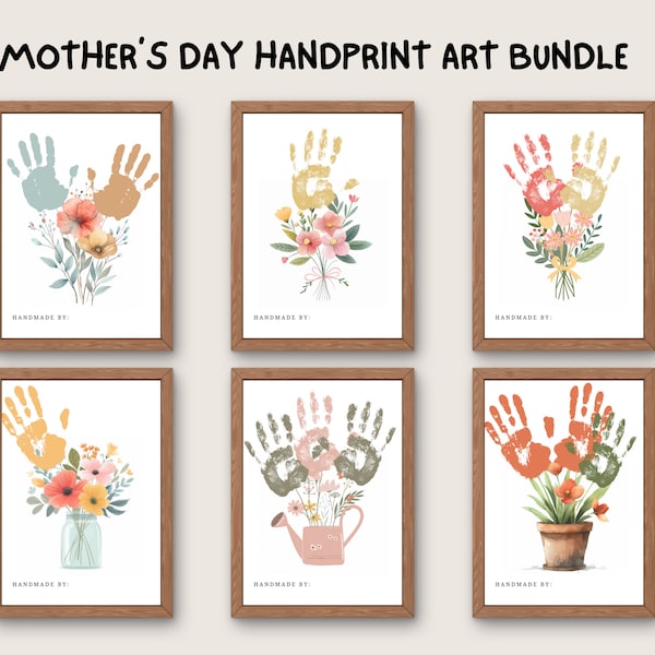 Handprint Flower Art - Etsy