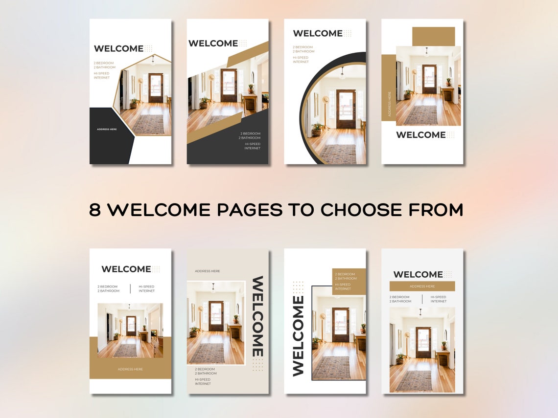 Modern Digital Welcome Book Airbnb Canva, Mobile Digital Welcome Guide ...