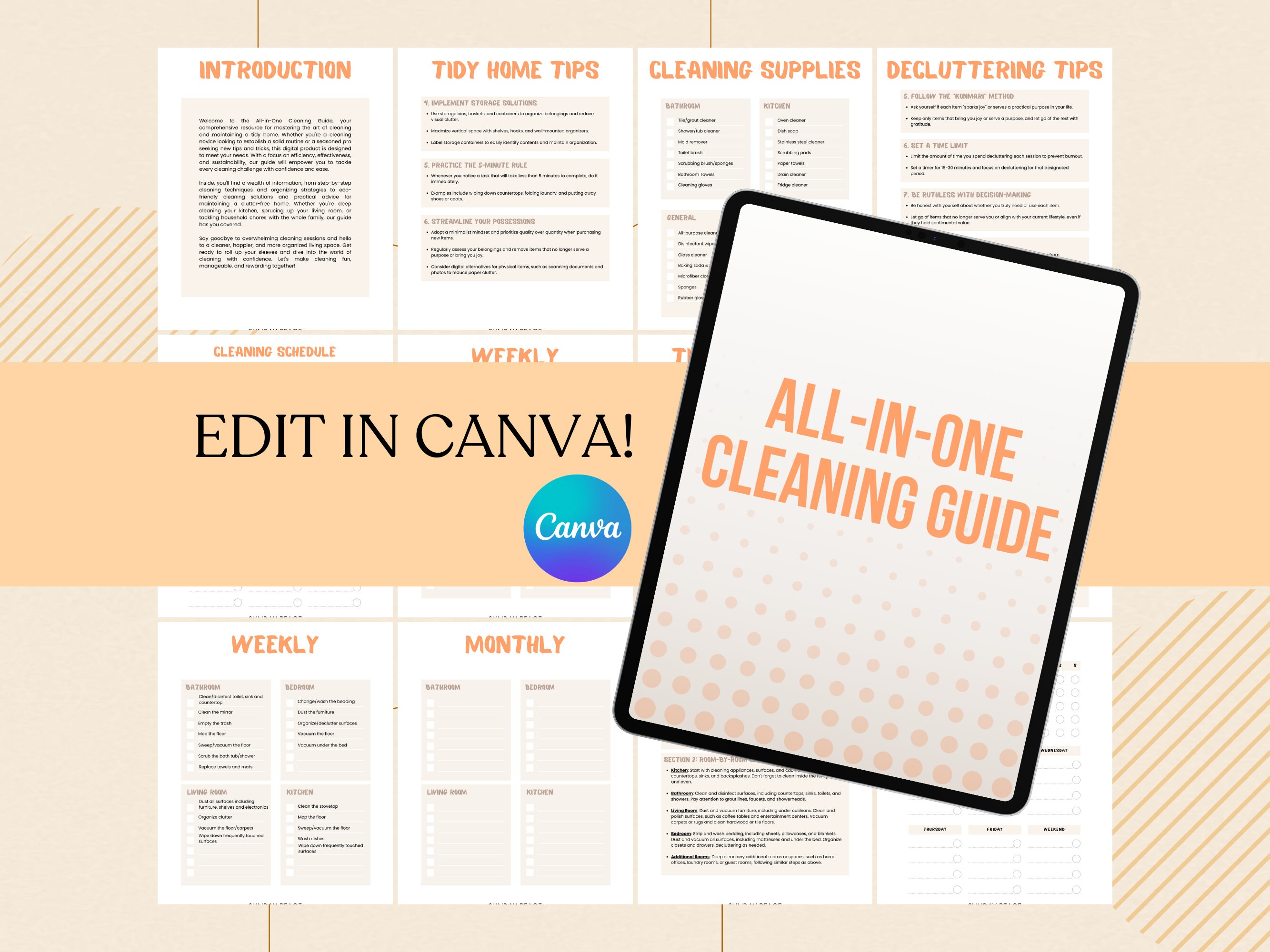 All-in-one Cleaning Guide, Weekly Cleaning, Monthly Cleaning, Deep ...