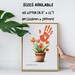 Flower Handprint Craft Art, Printable | Mothers Day, for Mom or Grandma ...