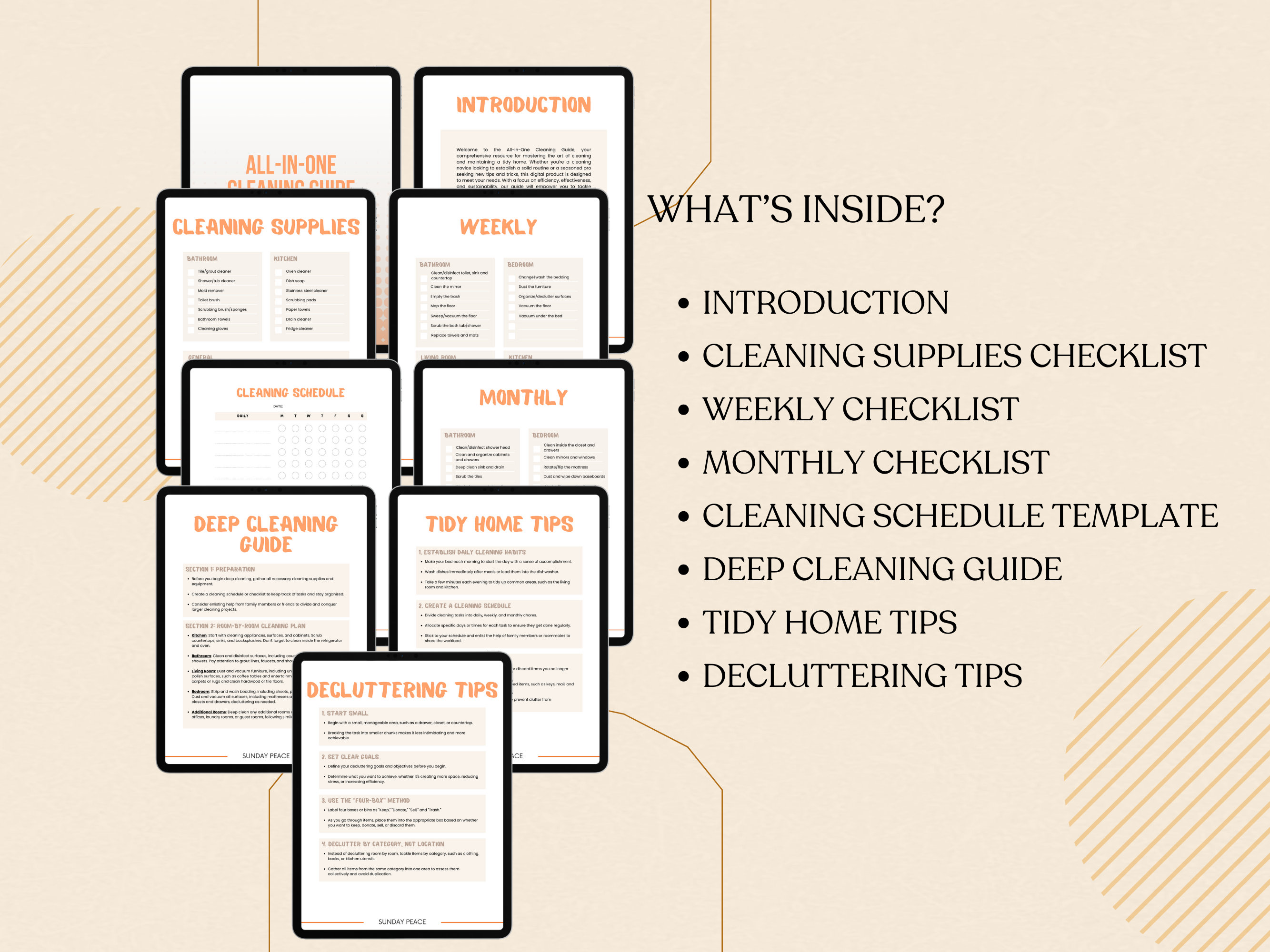 All-in-one Cleaning Guide, Weekly Cleaning, Monthly Cleaning, Deep ...