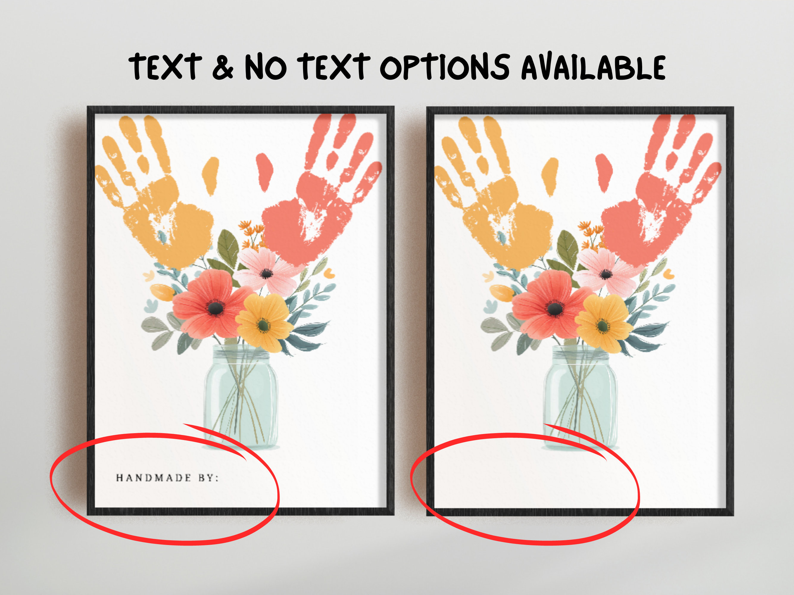 Mother's Day Craft Handprint Art Birthday Activity Floral Bouquet ...