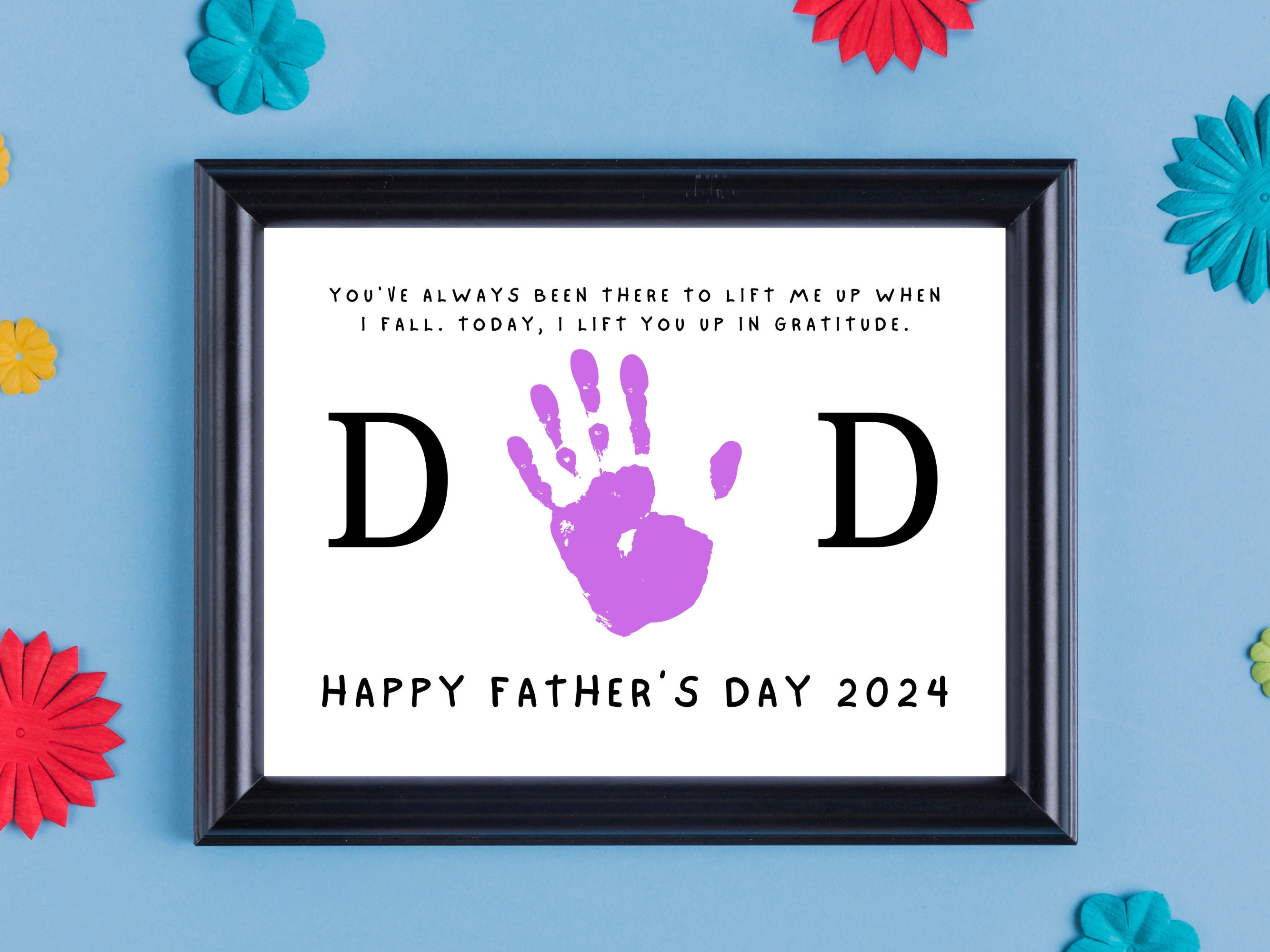 Father's Day Handprint Printable, DIY Craft Gift for Dad, Gift for Dad ...