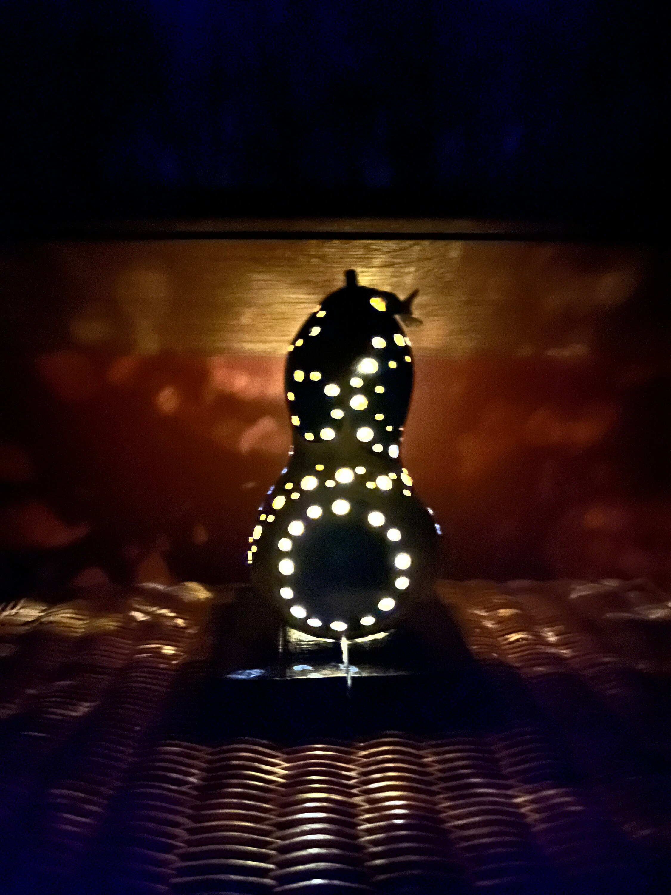Gourd Lamp/ Natural Gourd Art/ Night Lamp/room Décor Lamp/dots Gourd ...