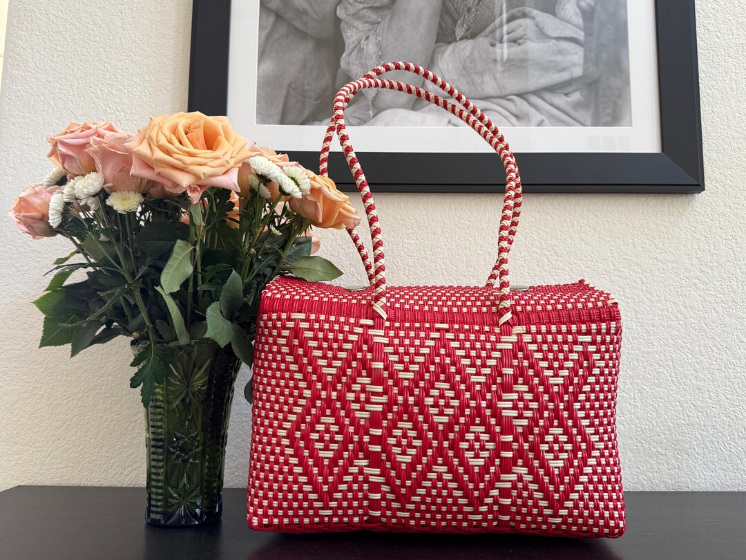 Handwoven Recycled Plastic Tote - Etsy