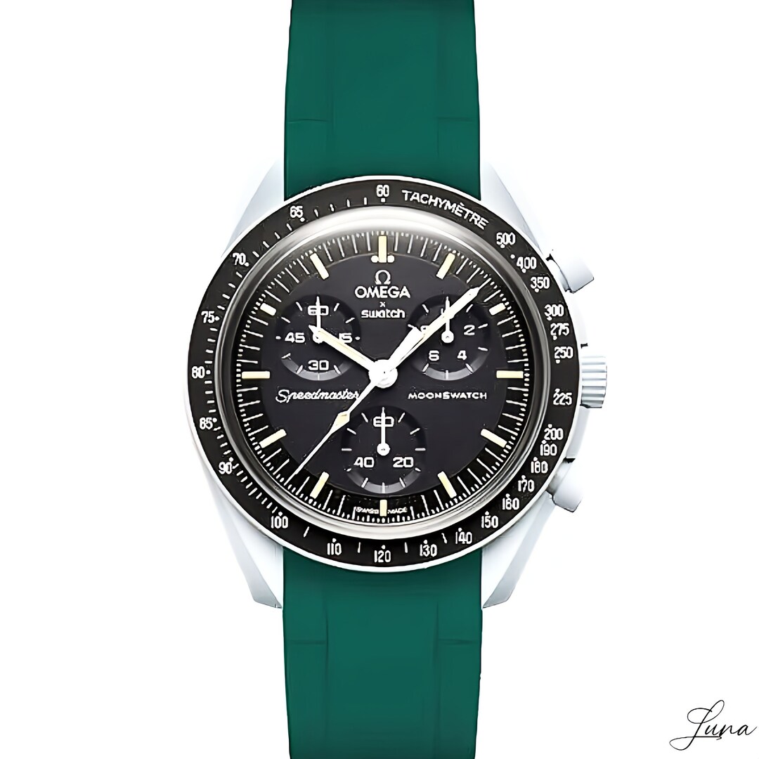 Moonswatch Luxury Strap Bracelet Green Omega X Swatch Watch ...