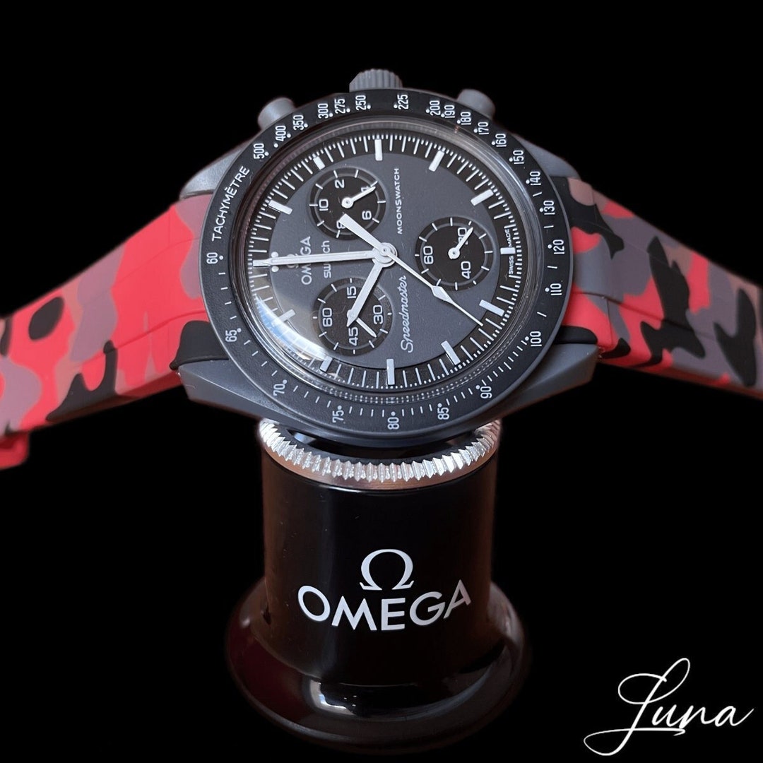 Moonswatch Strap Miami Red Omega X Swatch Watch & - Etsy