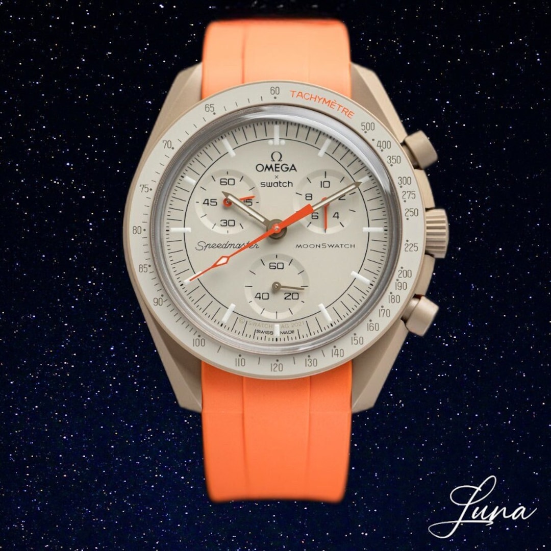 Moonswatch Luxury Strap Bracelet Orange Omega X Swatch Watch ...