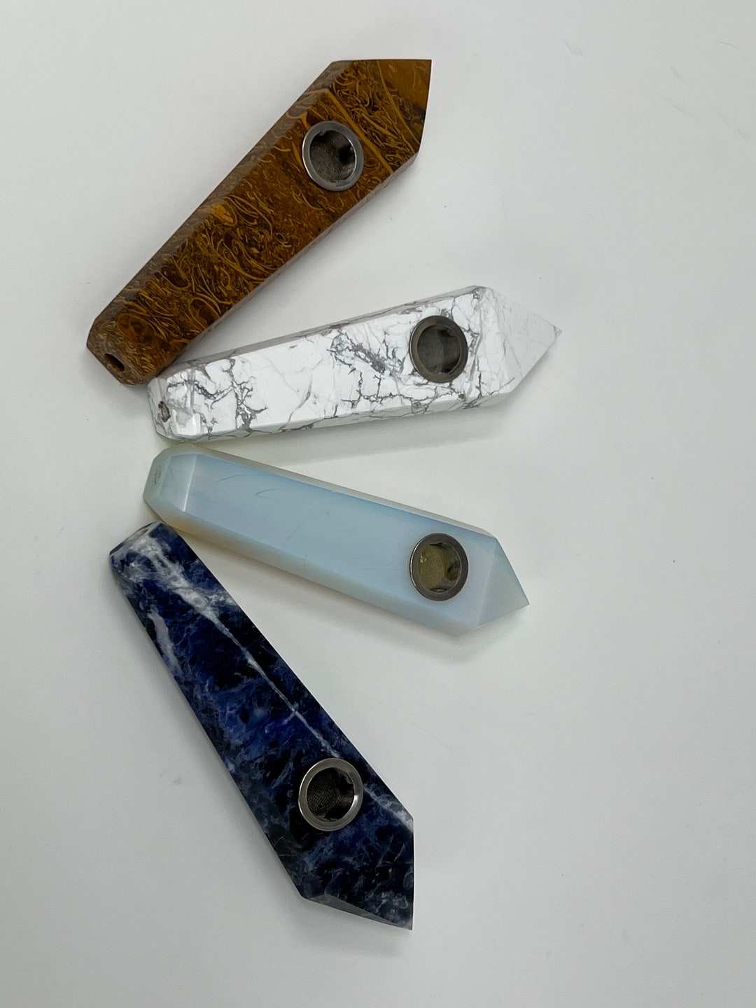 Handmade Natural Stone Pipes Crystal Quartz, Gemstone Pipes, Gift Pipes ...