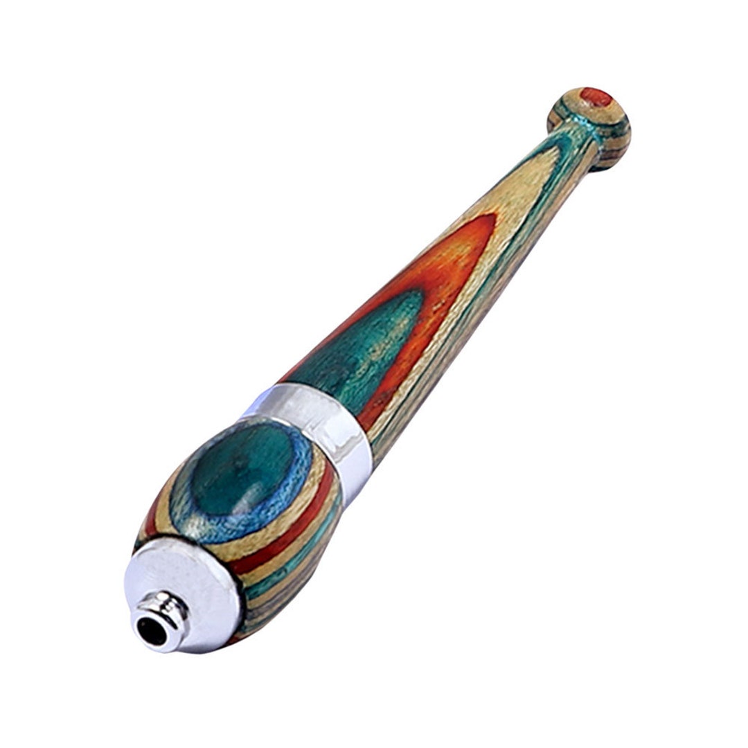 Rainbow Wood Zeppelin One Hitter W/ Chrome Accent - Etsy