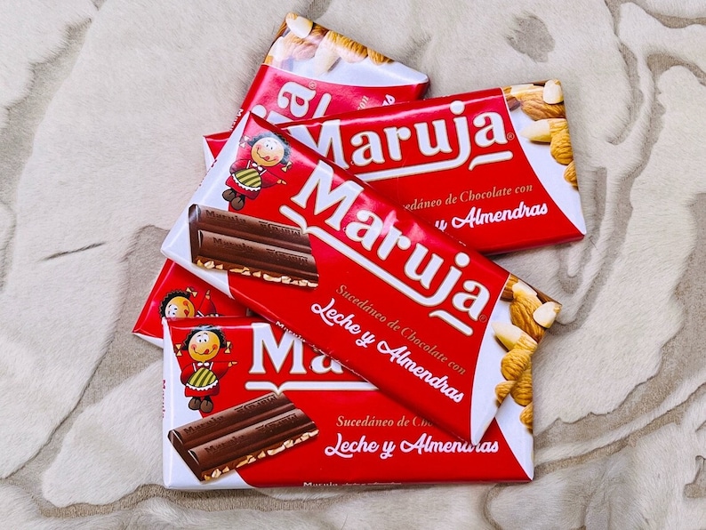 Maruja Milk Chocolate Bar With Almonds (150g) - Etsy