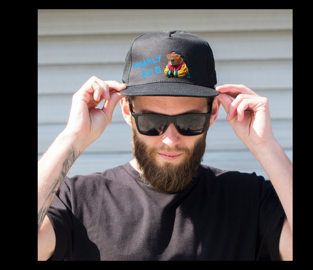 Capybara Hat Rock This 80s Capybara Hat, Flat Bill or Curved. Capybara ...