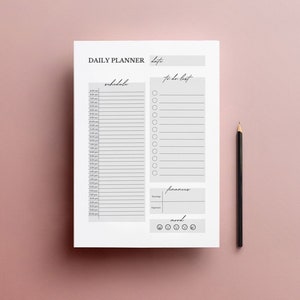 Minimal and Simple Digital Daily Planner - Etsy