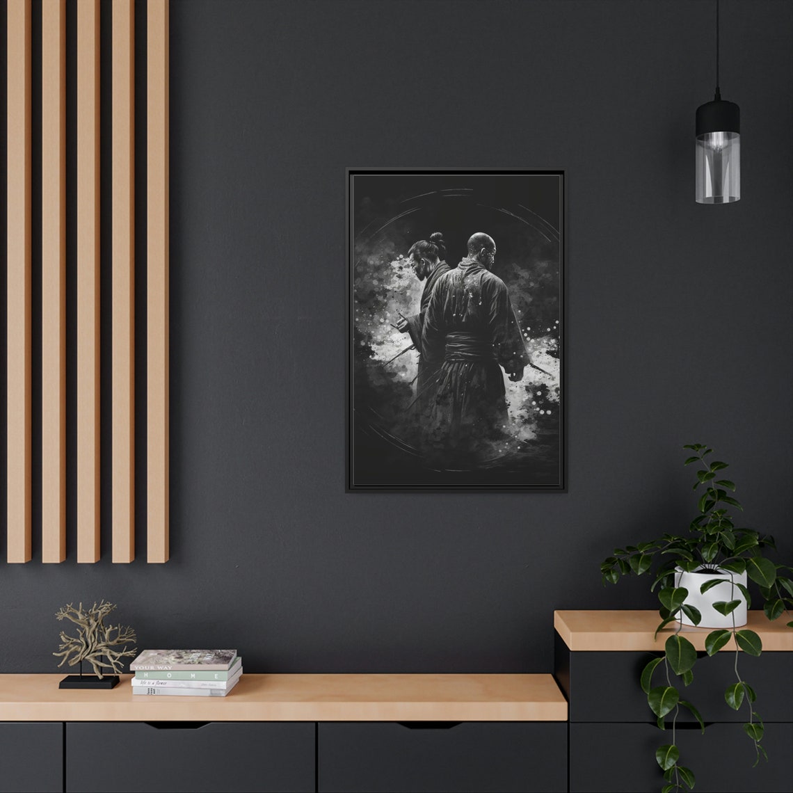 Samurai Warrior, Matte Canvas, Black Frame - Etsy