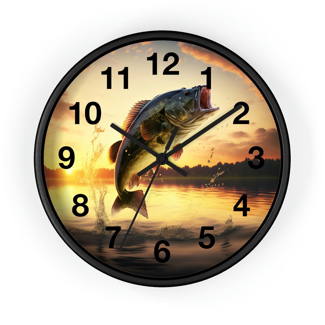 Bass Jumping With Numbers, Wall Clock - Etsy