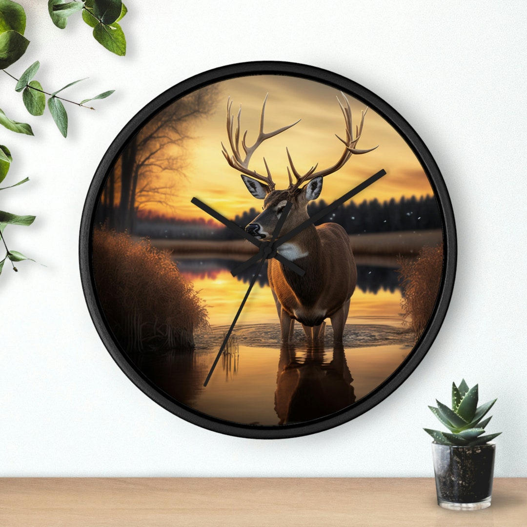 Whitetail Buck, Wall Clock - Etsy