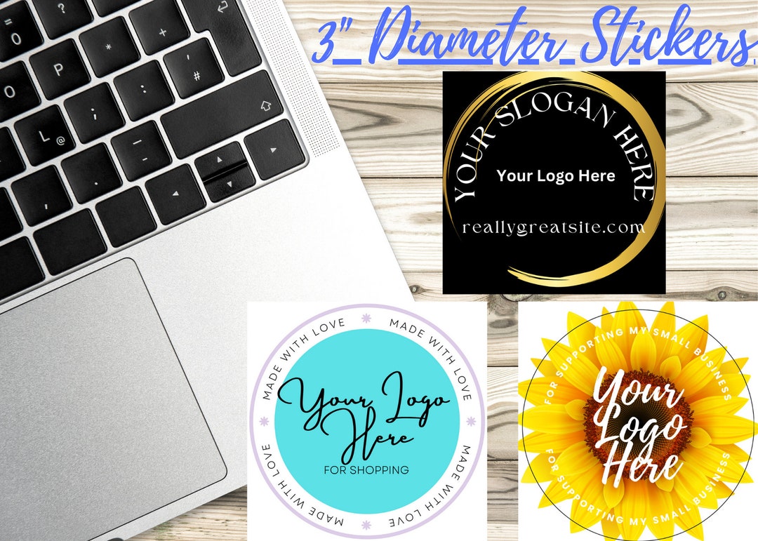 Custom Business Logo Round Stickers Personalized Branding Labels Custom ...