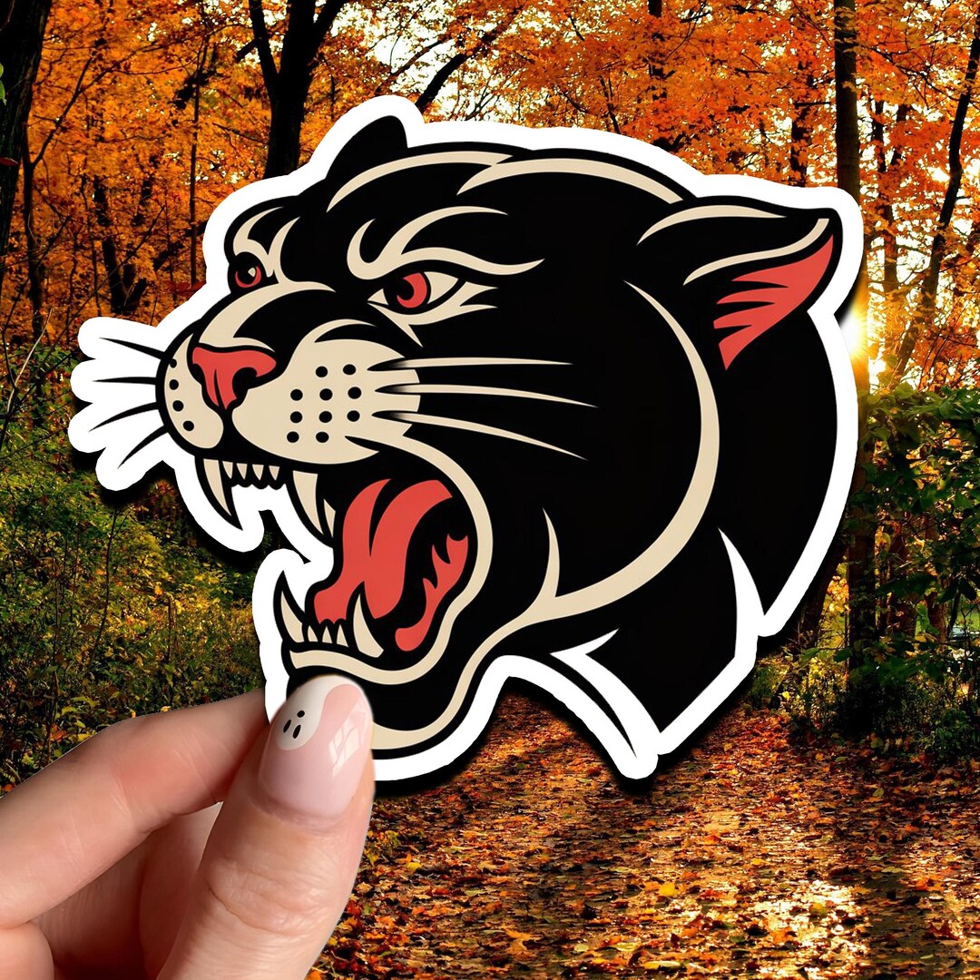 Panther Sticker, Neo-traditional Tattoo Panther Sticker, Boho Panther ...