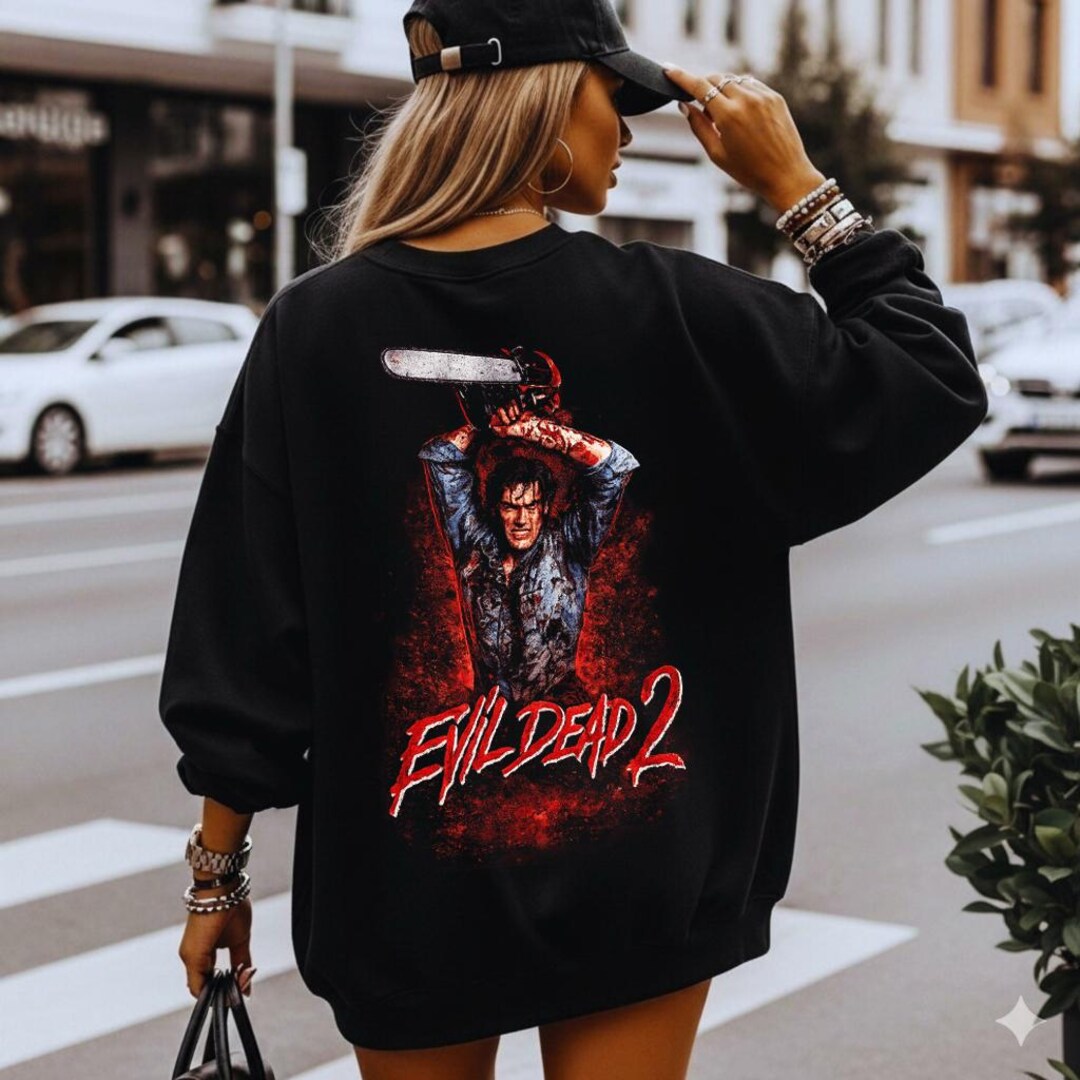 The Evil Dead Sweatshirt, 80s Horror, Ash Vs Deadites Movie Sweater ...