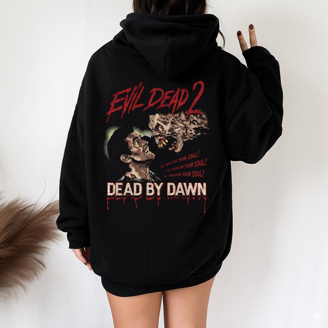 The Evil Dead Hoodie, 80s Horror, Ash Vs Deadites Movie Sweater, Cult ...
