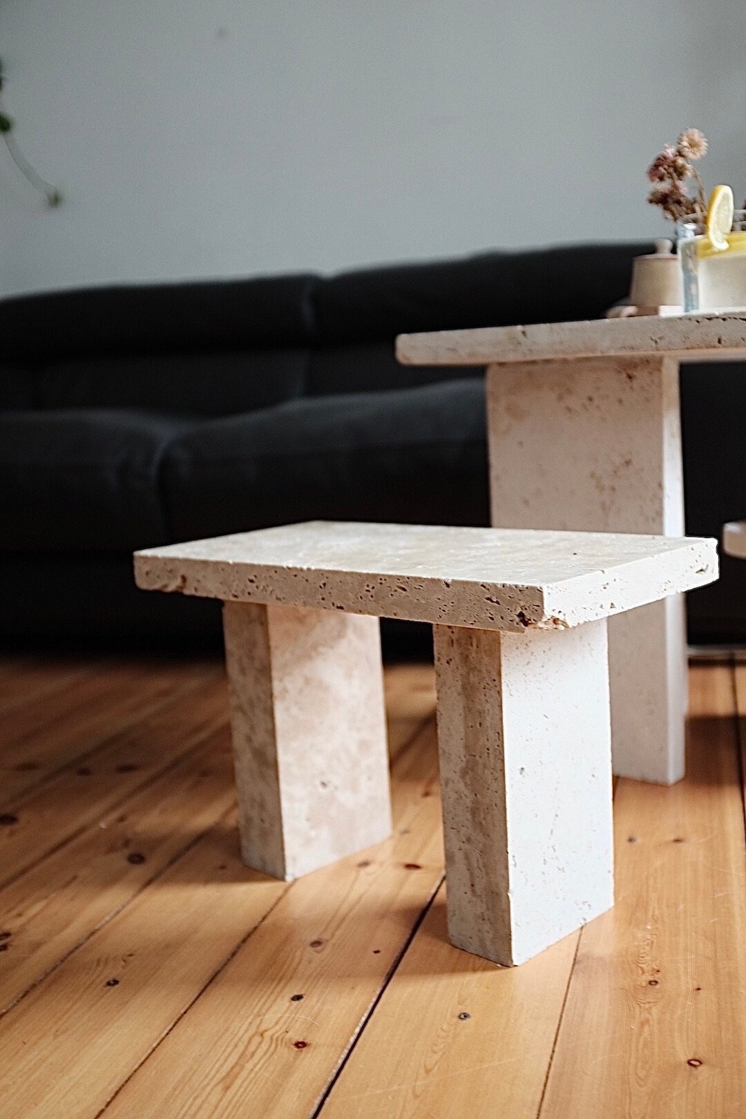 Natural Stone, Travertine Stool, Plants, Stool, Italian Design, Plant ...