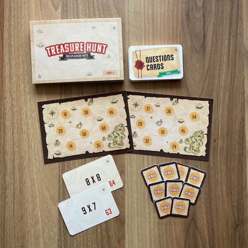 Multiplication Games for Kids, Bingo Maths Games Level: I - Etsy