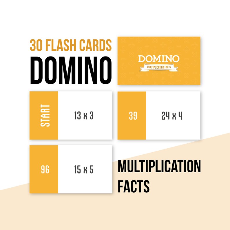 Multiplication Strategy Dominoes Games - II, Multiplication Facts - Etsy