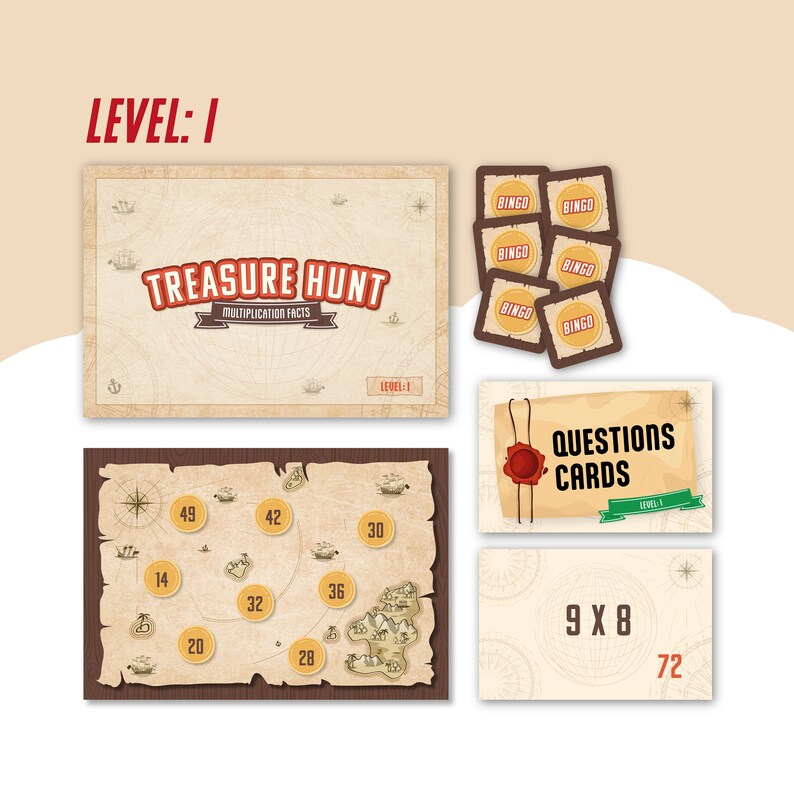 Multiplication Games for Kids, Bingo Maths Games Level: I - Etsy