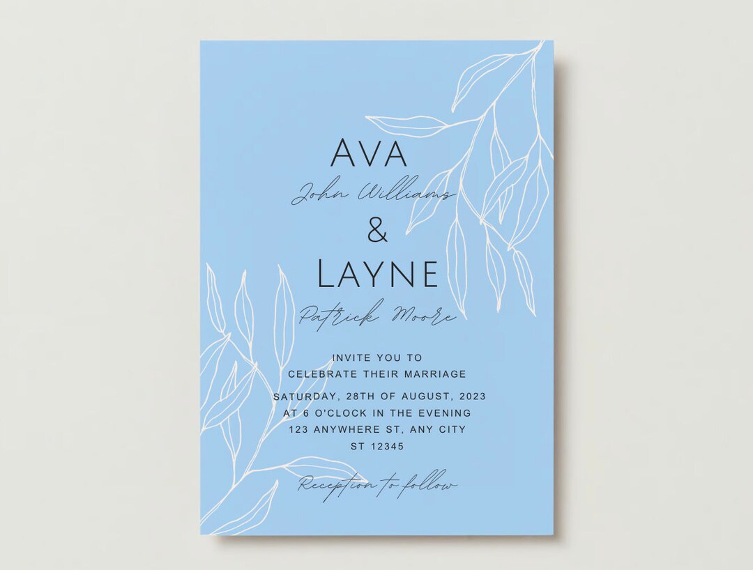 Simple Country Chic Wedding Invitation - Etsy
