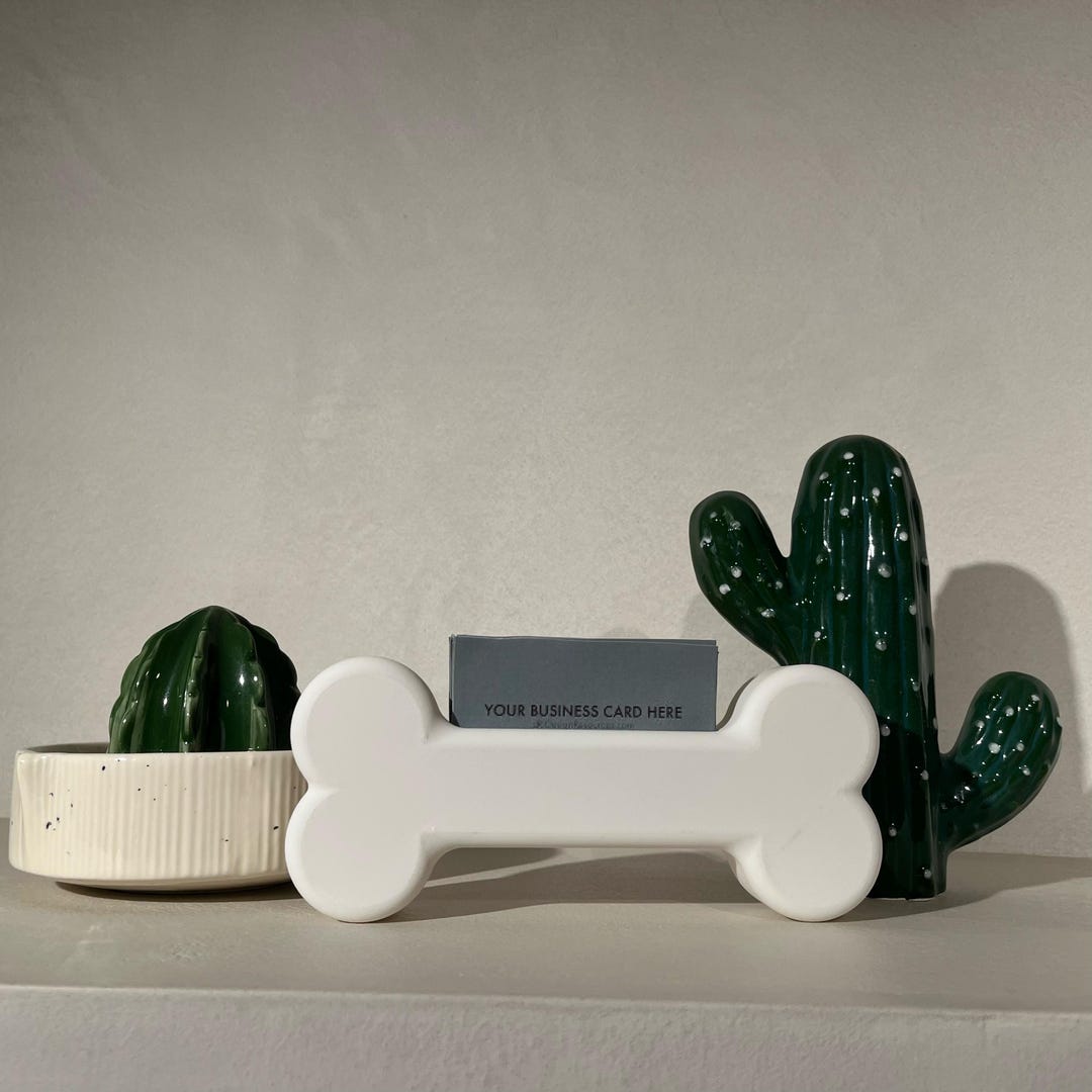 Bone Business Card Holder: 3D Printed PLA Desk Organizer - Etsy