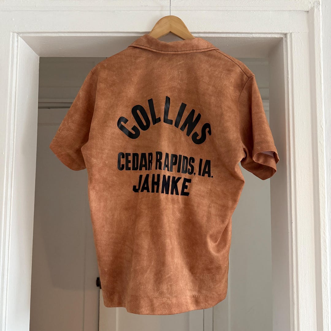 70s Tan King Louie Work Shirt || Men’s Large, Grand Rapids - Etsy