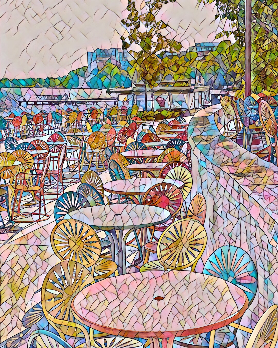 Artistic Print of UW Madison Union Terrace Along Lake Mendota Limited ...