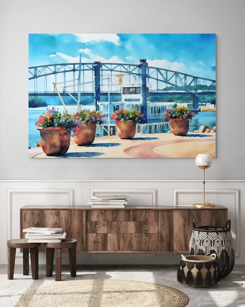 Artistic Print of Mississippi River Boat - Etsy