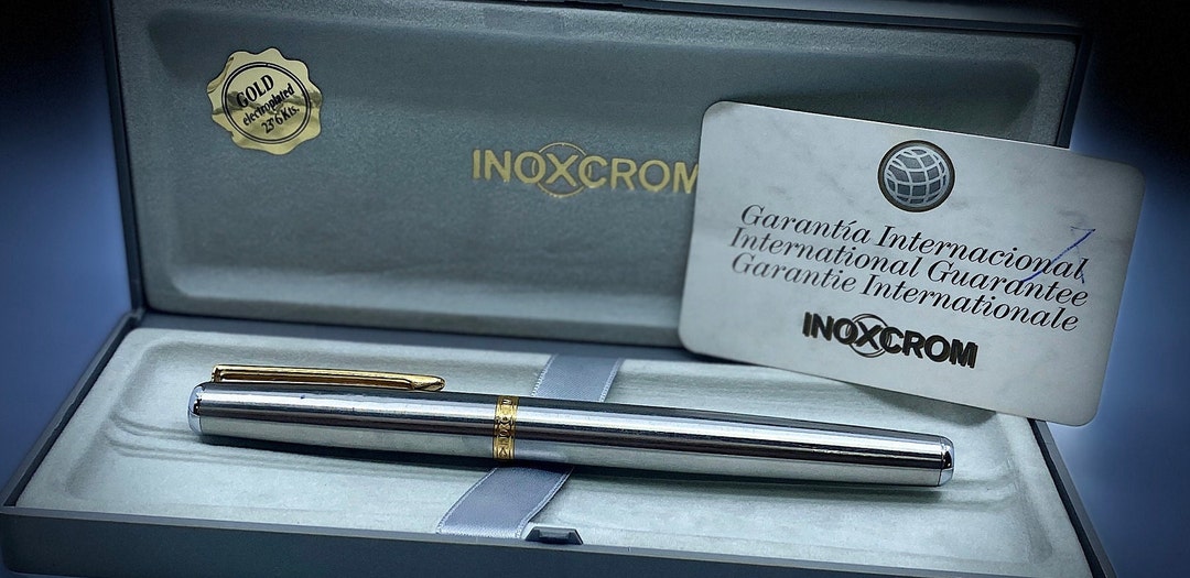 Inoxcrom Fountain and Ballpoint Pen Set - Vintage Elegance From Spain ...
