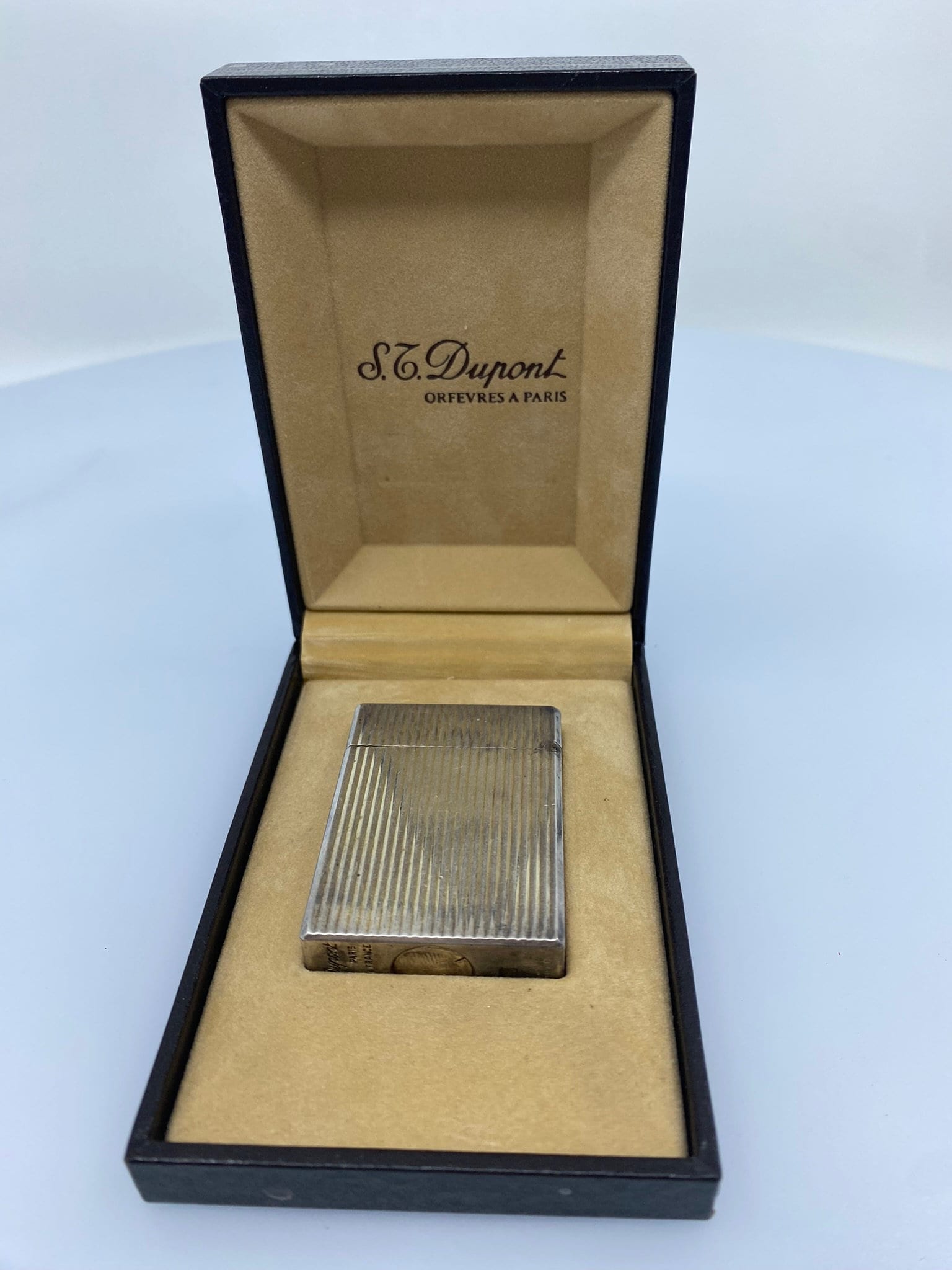 S.T. Dupont Linea 1 Silver Lighter With Vertical Lines - Etsy