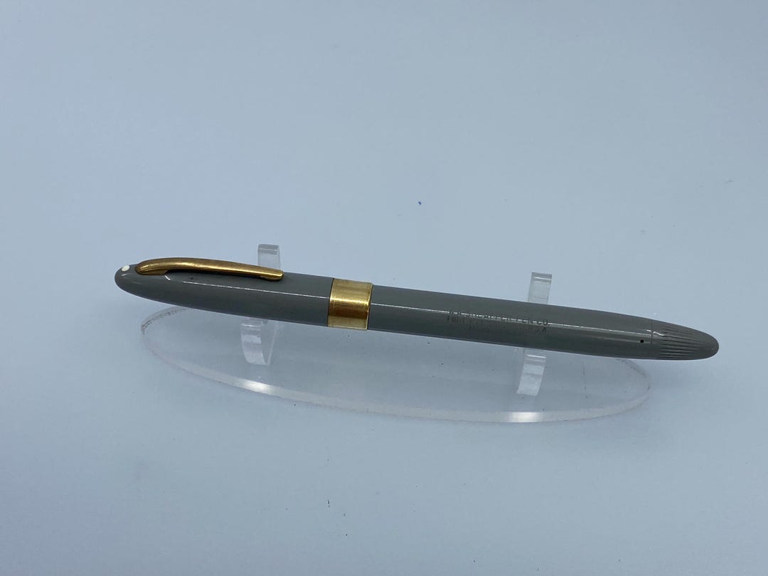 Sheaffer Fort Madison Iowa Vintage Fountain Pen Light Grey Celluloid ...