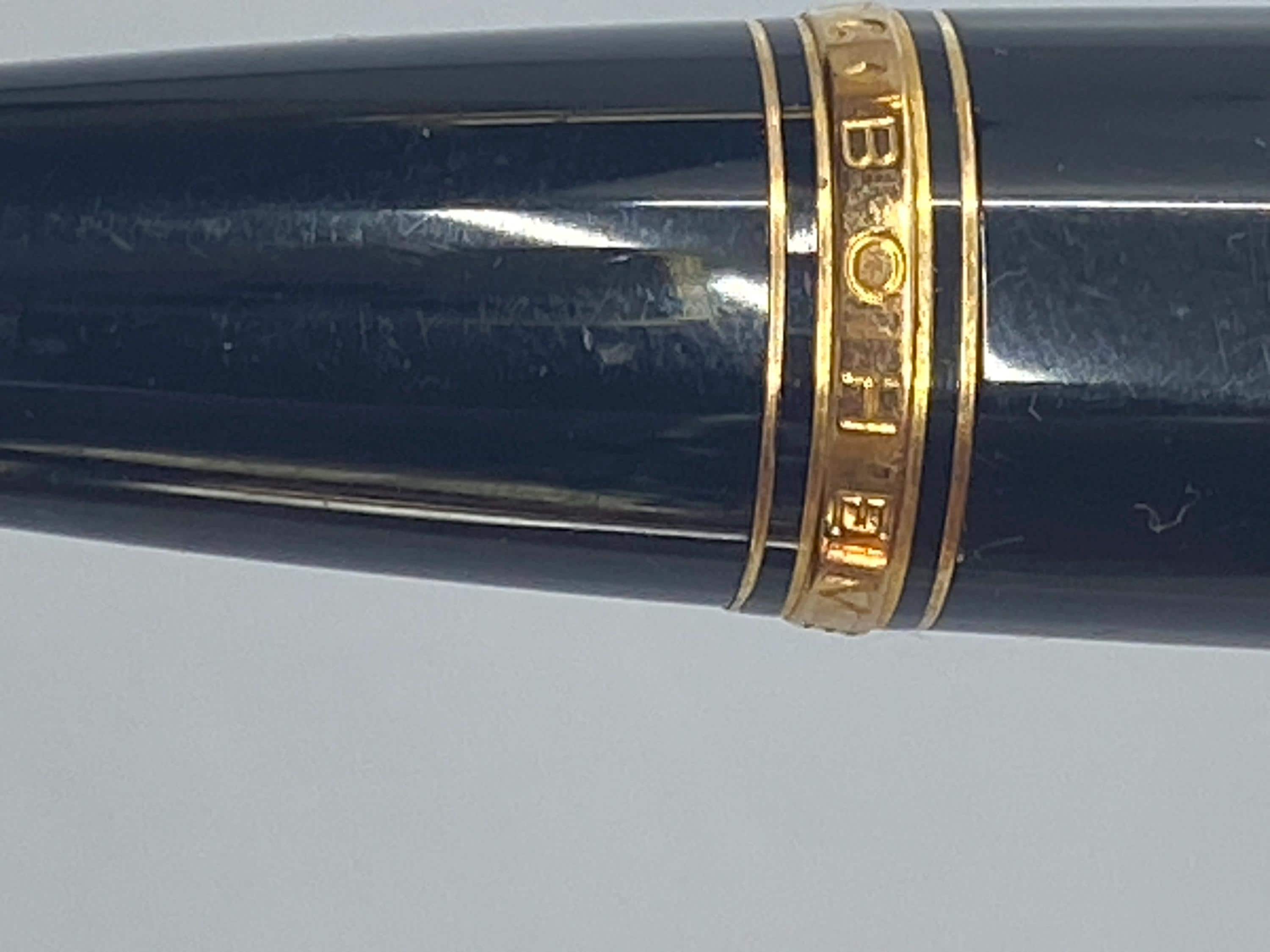 Montblanc Bohème No Stone Ballpoint Pen, Black Resin Gold Trim, Serial ...