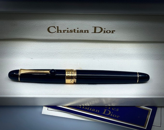 Vintage Christian Dior Classic Fountain Pen in Black Lacquer - Minka ...