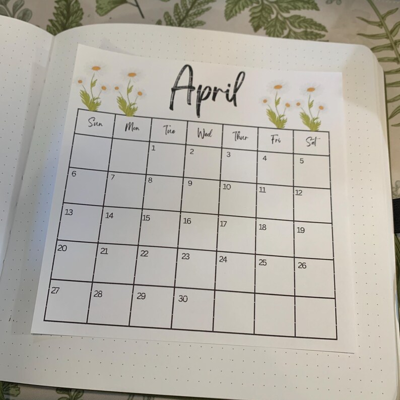 2025 Calendar for Bullet Journal - Etsy
